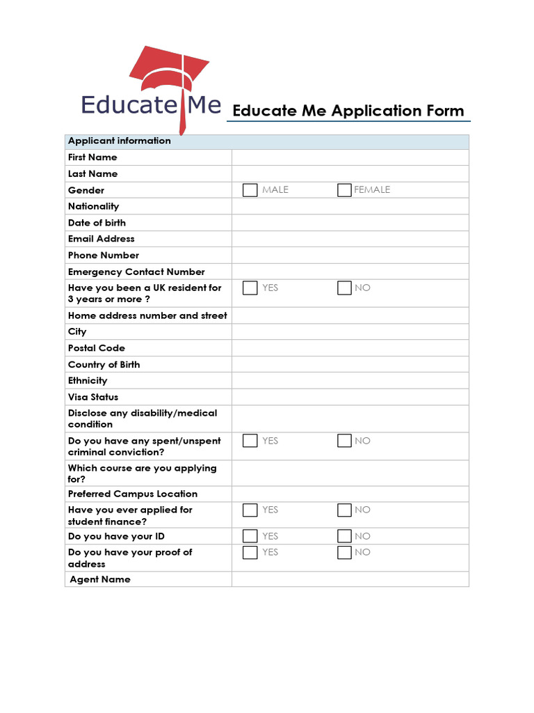 GBS Application Form | PDF