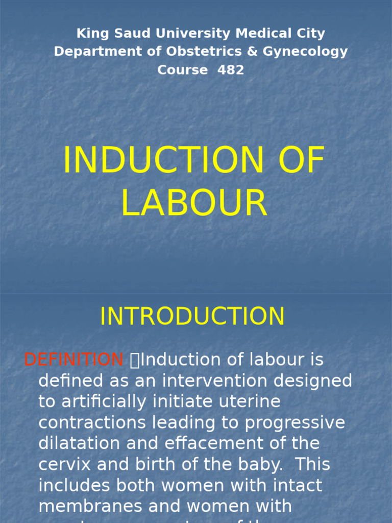 6 - Induction of Labor | PDF | Childbirth | Women's Health