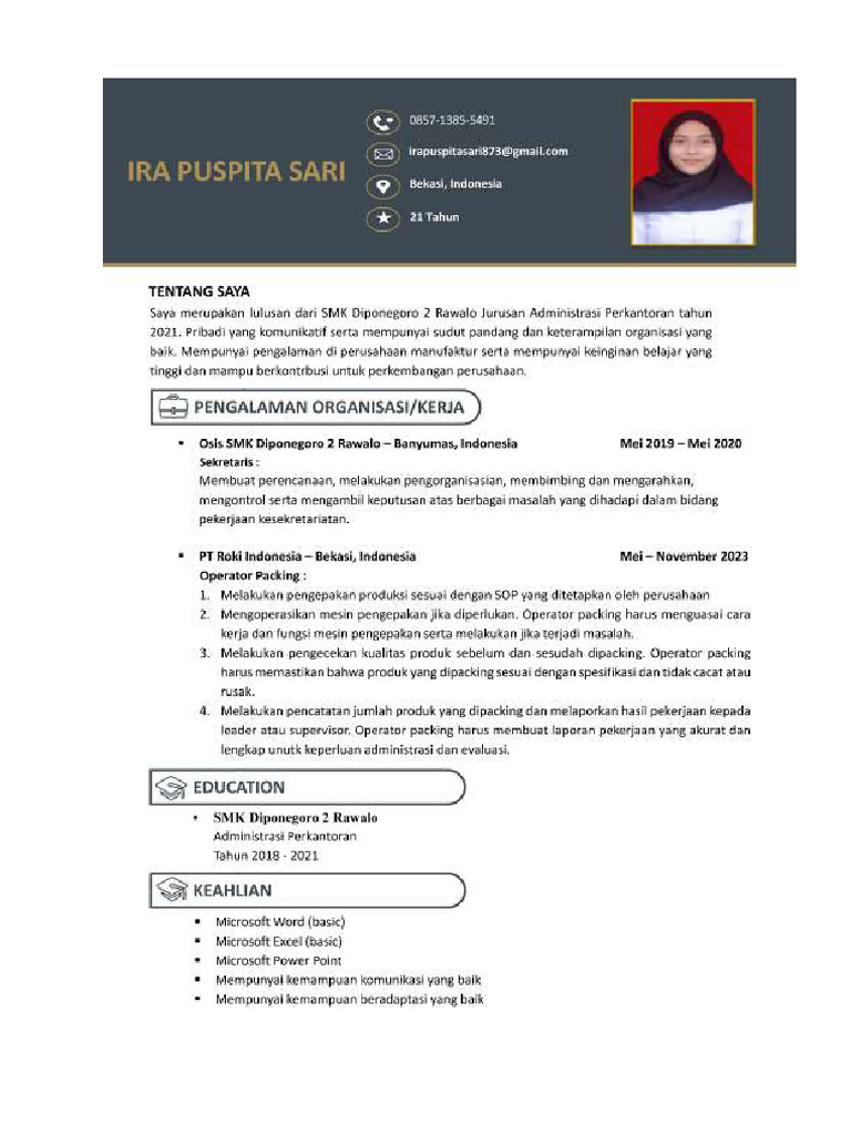 CV Ira Puspita Sari | PDF