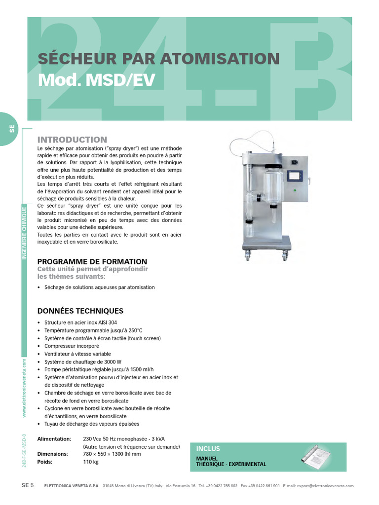 Sécheur par Atomisation MSD/EV | PDF | Sciences physiques