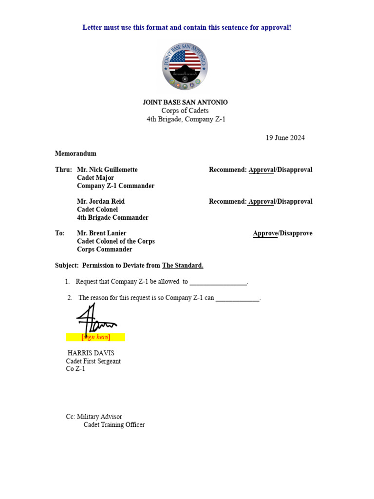 Military-Letter (Sgt. Harris D) Signed | PDF