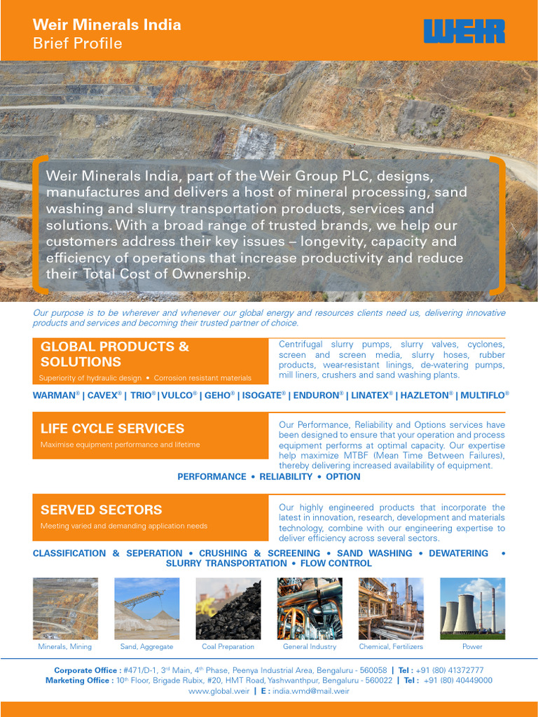 WMI Fact Sheet | PDF | Pump | Secondary Sector Of The Economy