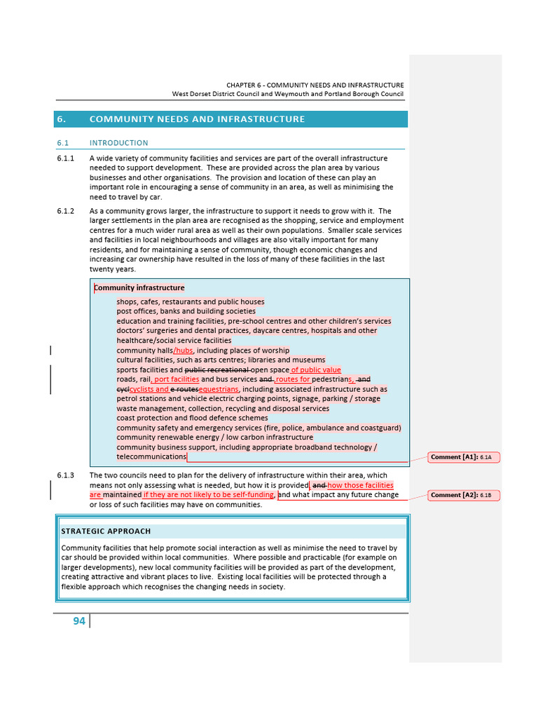 Community Needs & Infrastructure | PDF | Infrastructure | Transport