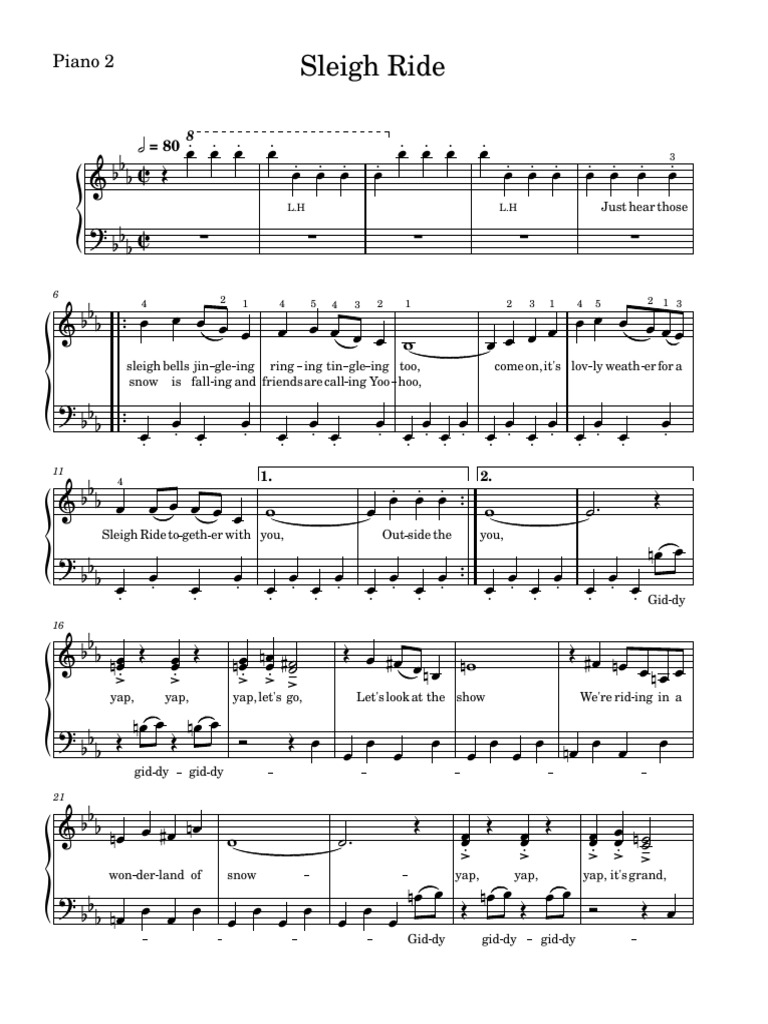 Sleigh Ride Piano | PDF