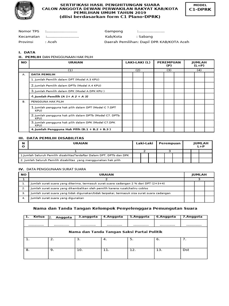 Model c1 DPRK - Contoh Kasus | PDF