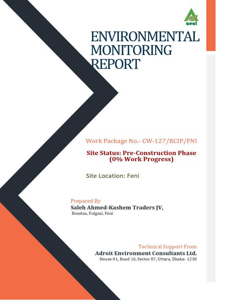 CW - 127 RCIP 0%, Feni Sadar & Sonagazi Report | PDF | Particulates ...
