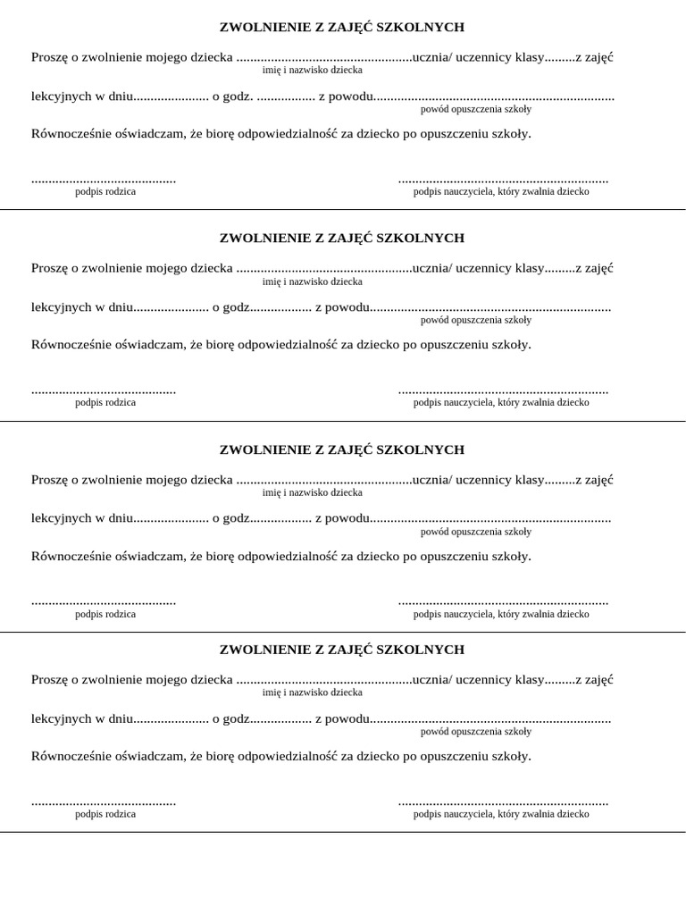 Ef9473-Zwolnienie Z Zajec | PDF