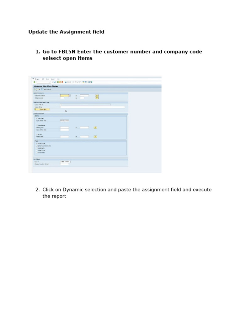 SOP To Update The Assignment Field | PDF
