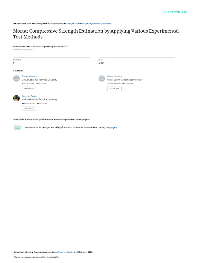 Mortar Compressive Strength | PDF | Strength Of Materials | Mortar ...