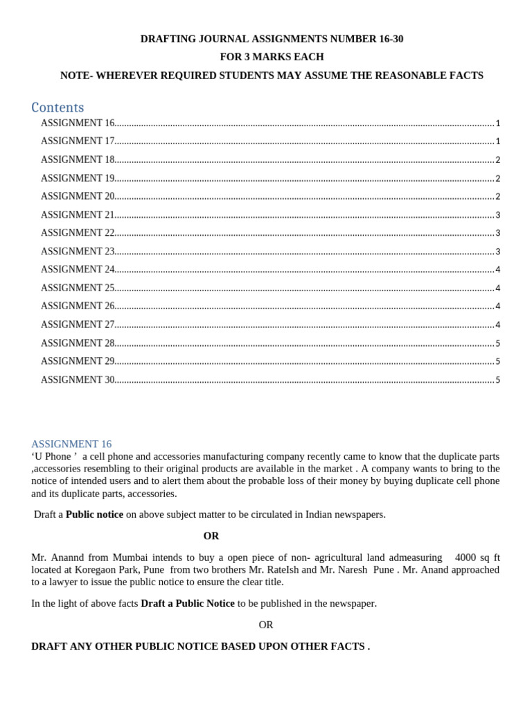 Drafting Assignment 16-30 | PDF | Mortgage Law | Leasehold Estate