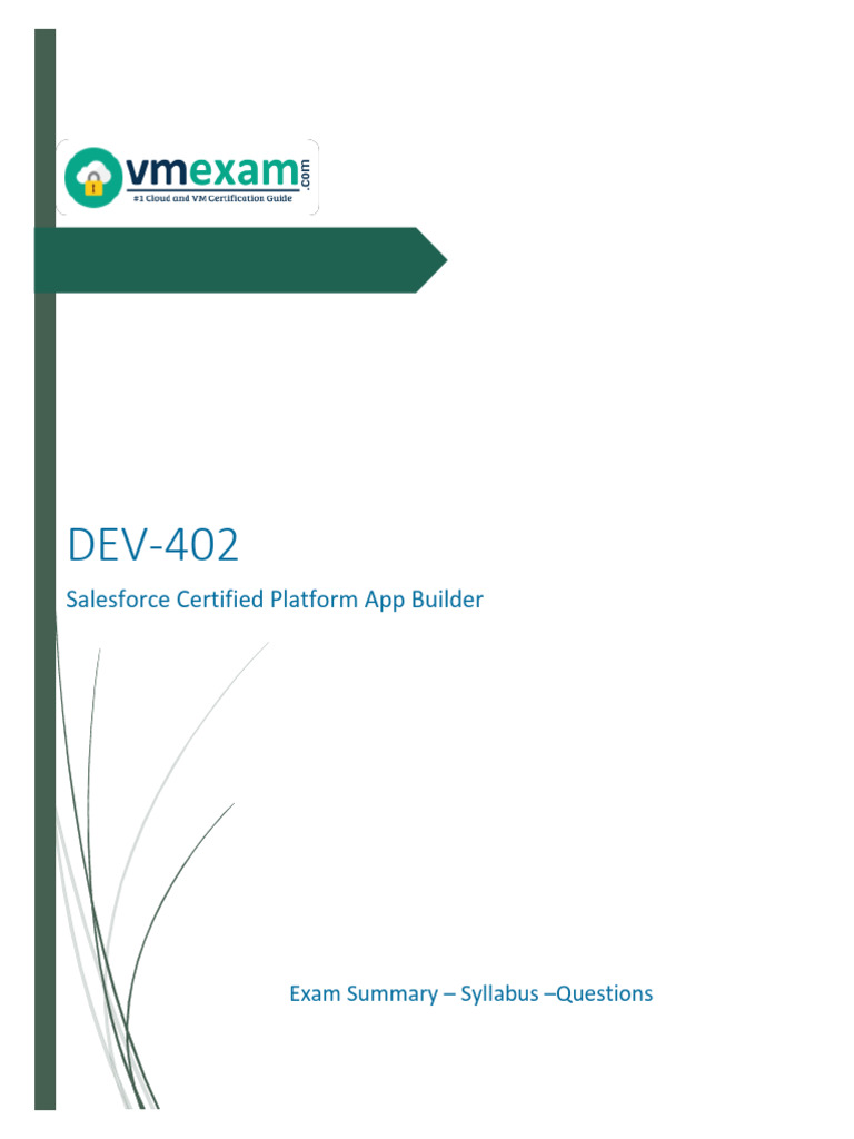 DEV 402 Salesforce Certified Platform App Builder | PDF | Use Case | Conceptual Model