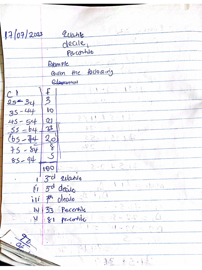Bus 203 Percentile | PDF