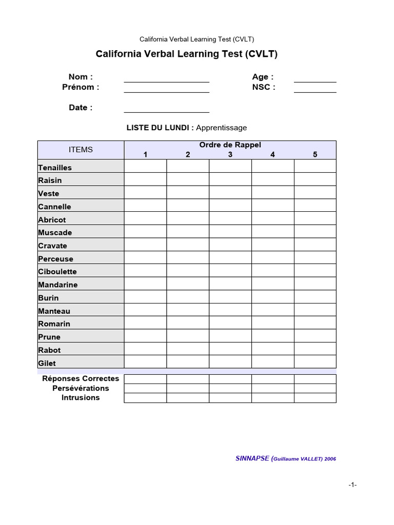 CVLT | PDF | Fruit | Nourritures