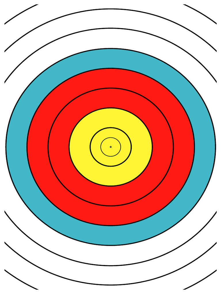 WA 40 CM Archery Target Center Drawing DINA4 | PDF