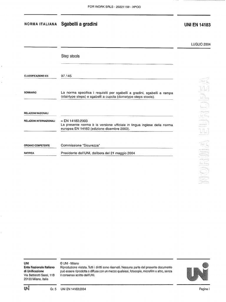 Norma Uni 14183-2004 | PDF