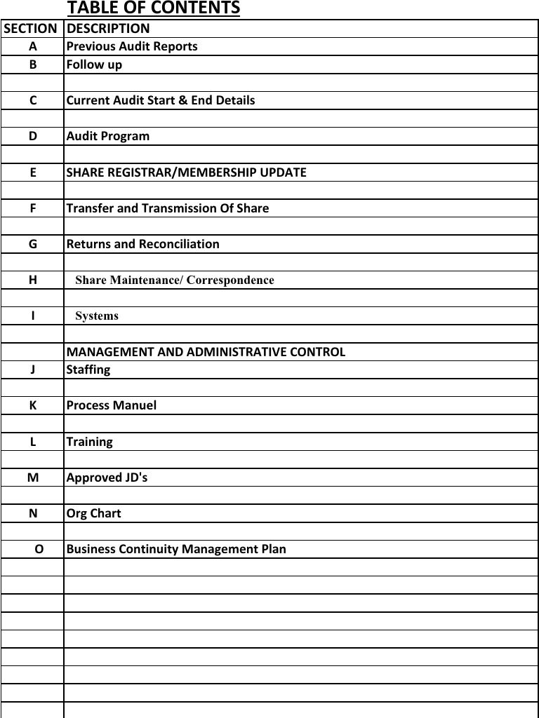 Table of Contents REGISTRAR | PDF