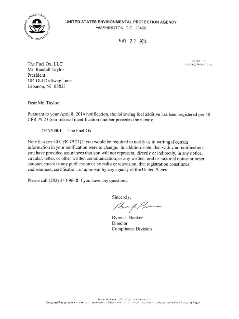 EPA Letter | PDF