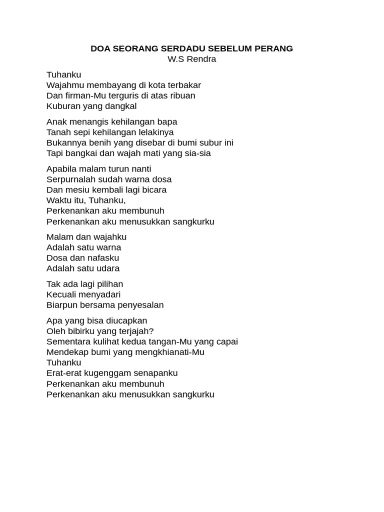 teks puisi lomba bulan bahasa 2024 | PDF