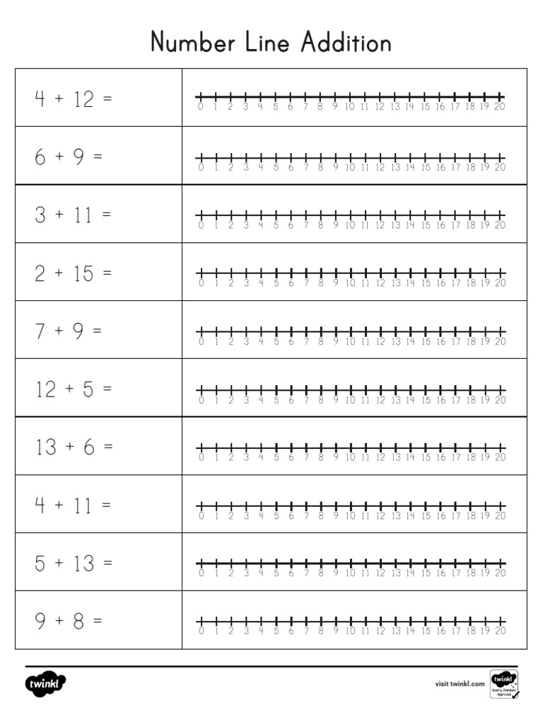US T N 1257 Addition to 10 Numberline Worksheets Ver 2 | PDF US T N 1257 Addition to 10 Numberline Worksheets Ver 2 | PDF