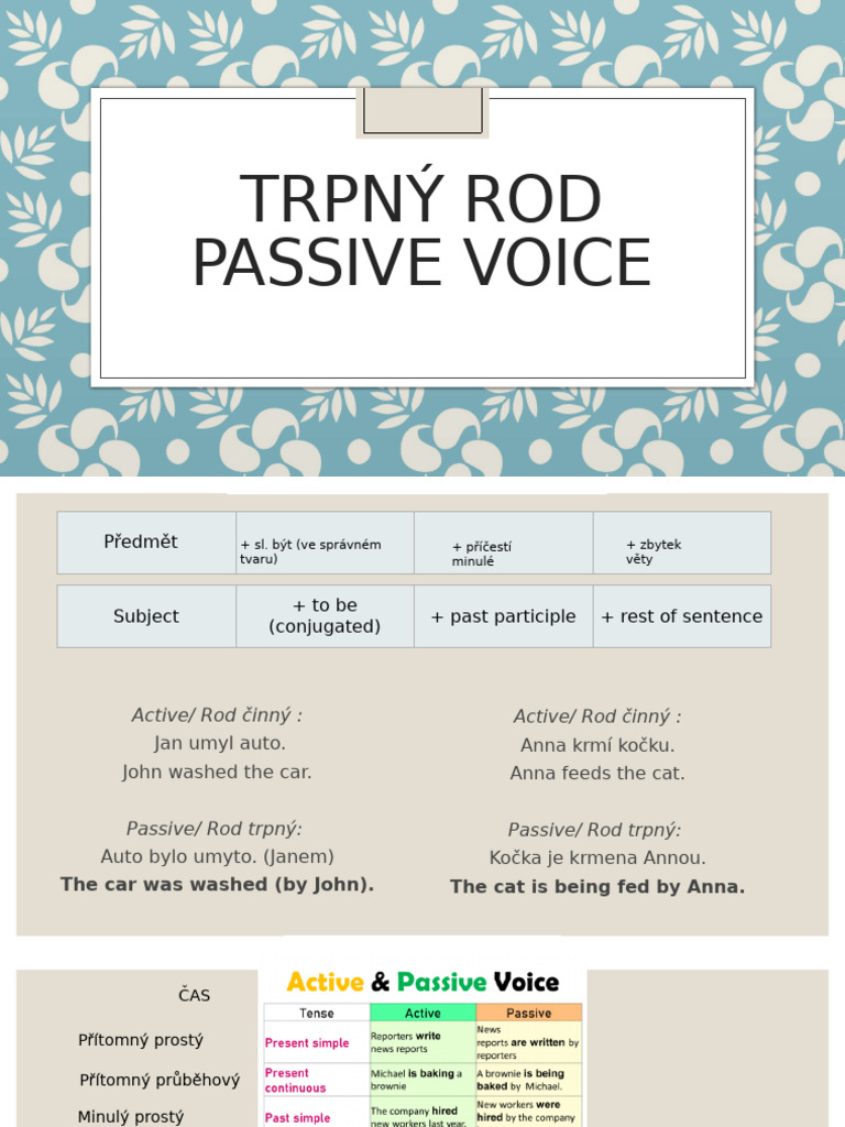 Passive Voice | PDF | Language Mechanics | Language Families