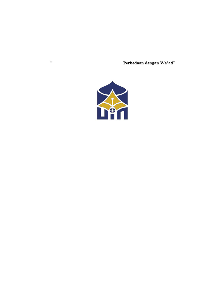 Perbedaan Akad dan Wa'ad dalam Islam | PDF