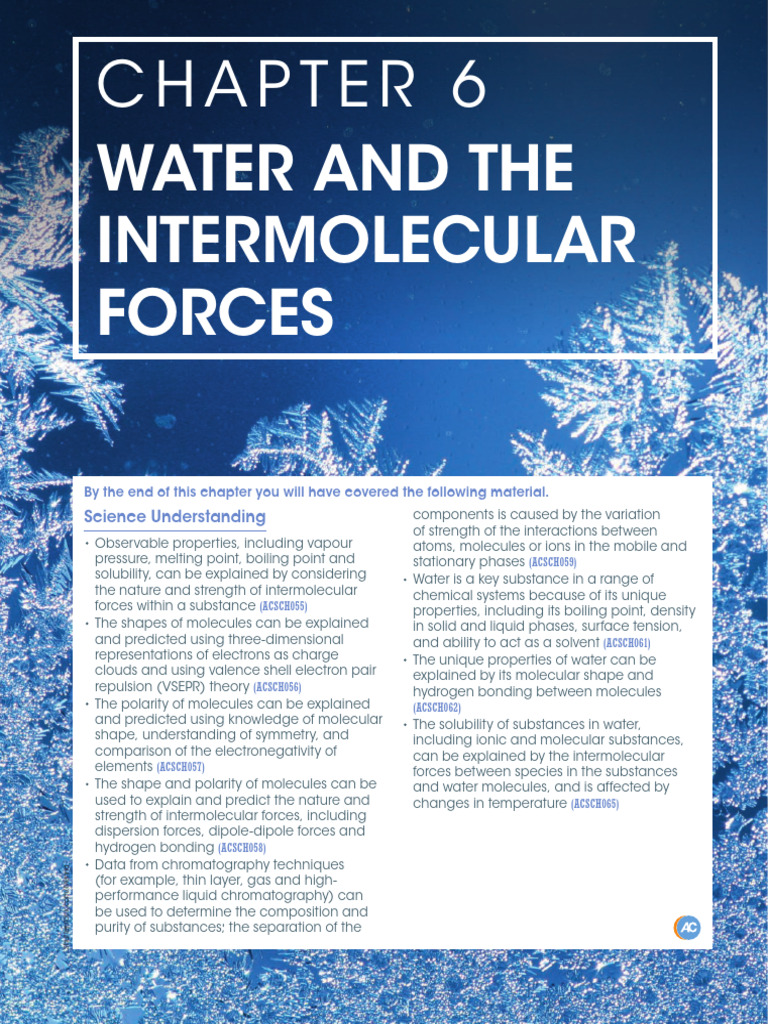 NNC Chemistry 6 Water and The Intermolecular Forces | PDF | Chemical ...