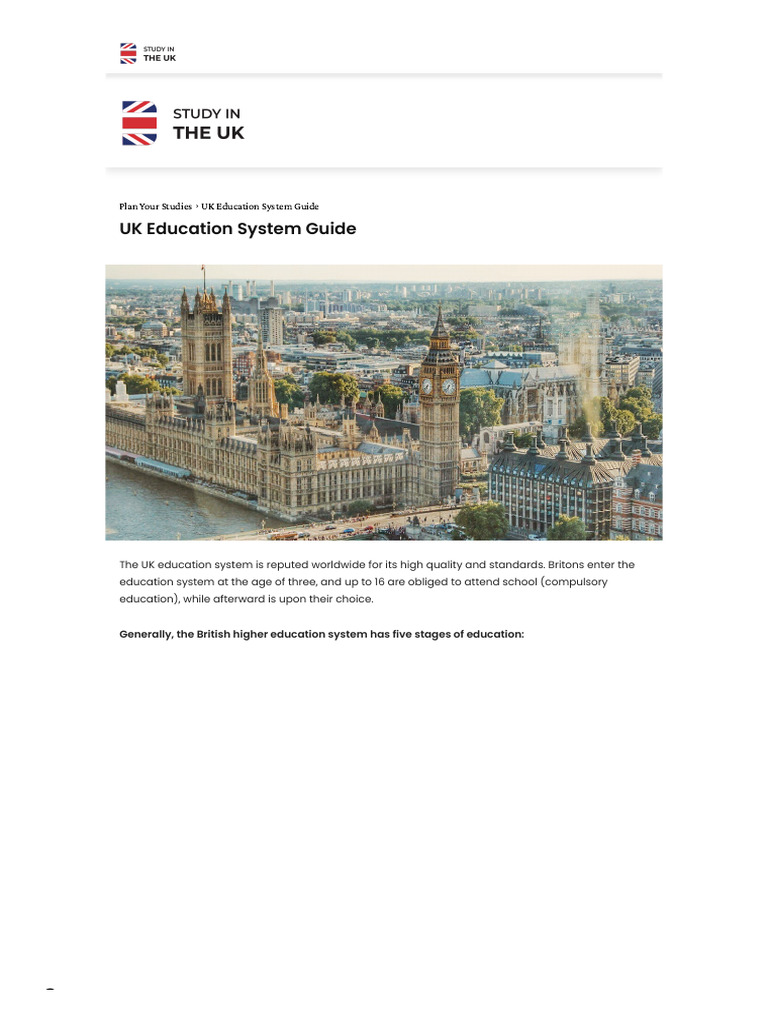 UK Education System Guide 2023 - Everything You Need to Know | PDF ...