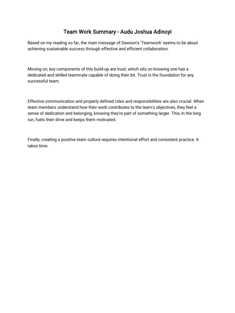 Team Work Summa-WPS Office | PDF | Business