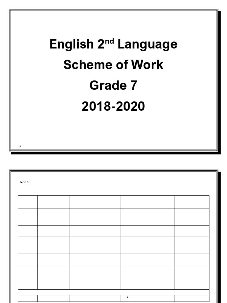 Grade 7 English Scheme of Work | PDF | English Language | Reading ...