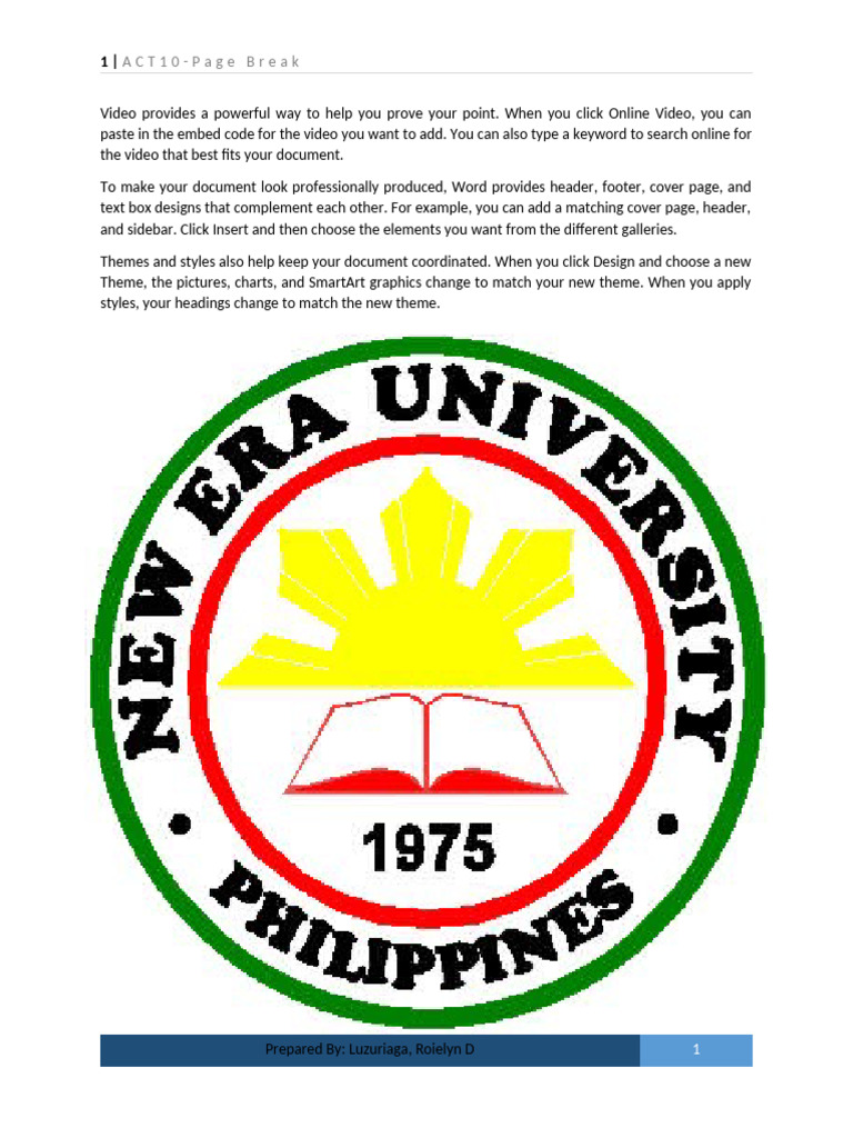 ACT10Page Break | PDF | Page Layout | Graphics