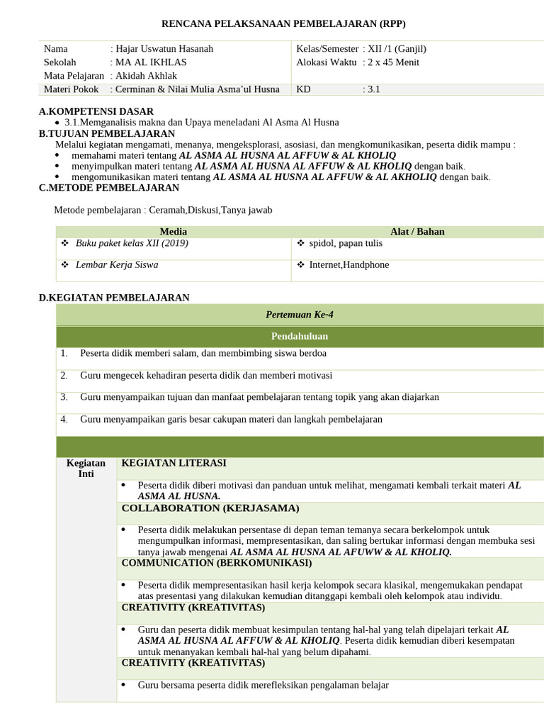 RPP 12 Ipa-2 | PDF | Karier & Perkembangan
