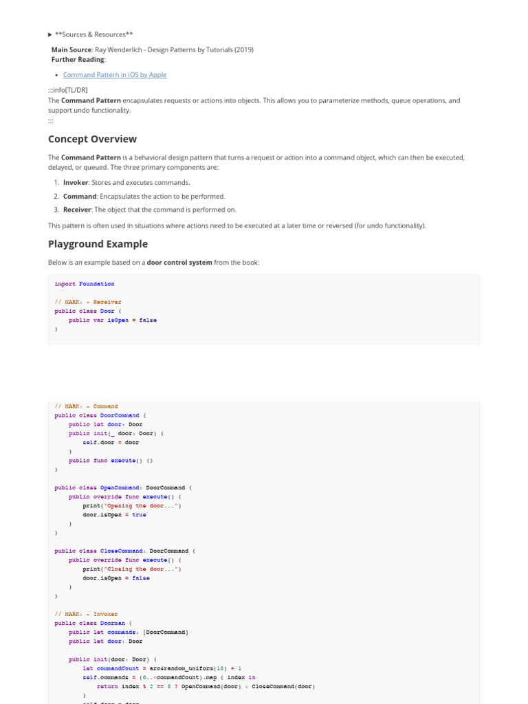 ExplainCommandPattern | PDF | Systems Engineering | Computer Programming