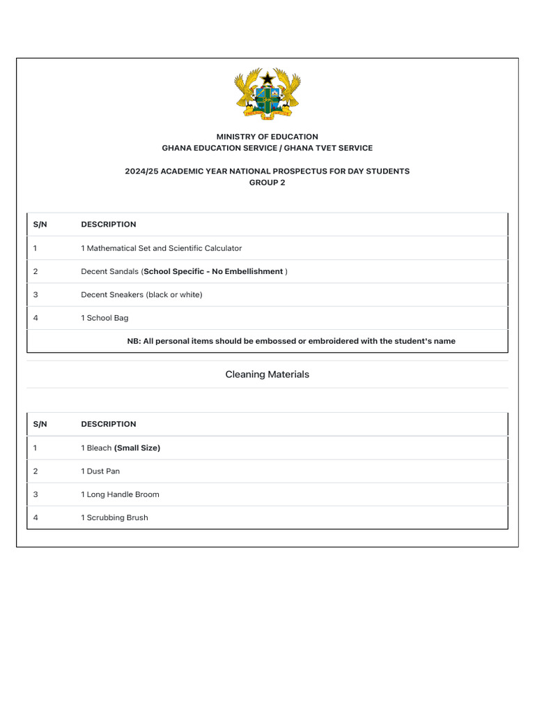 Https:/cssps - Gov.gh/placement/prospectus 2 | PDF
