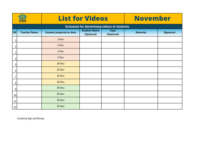 List For Students Videos | PDF