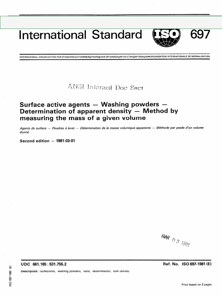 preview_ISO+697-1981 | PDF | Density | International Organization For Standardization