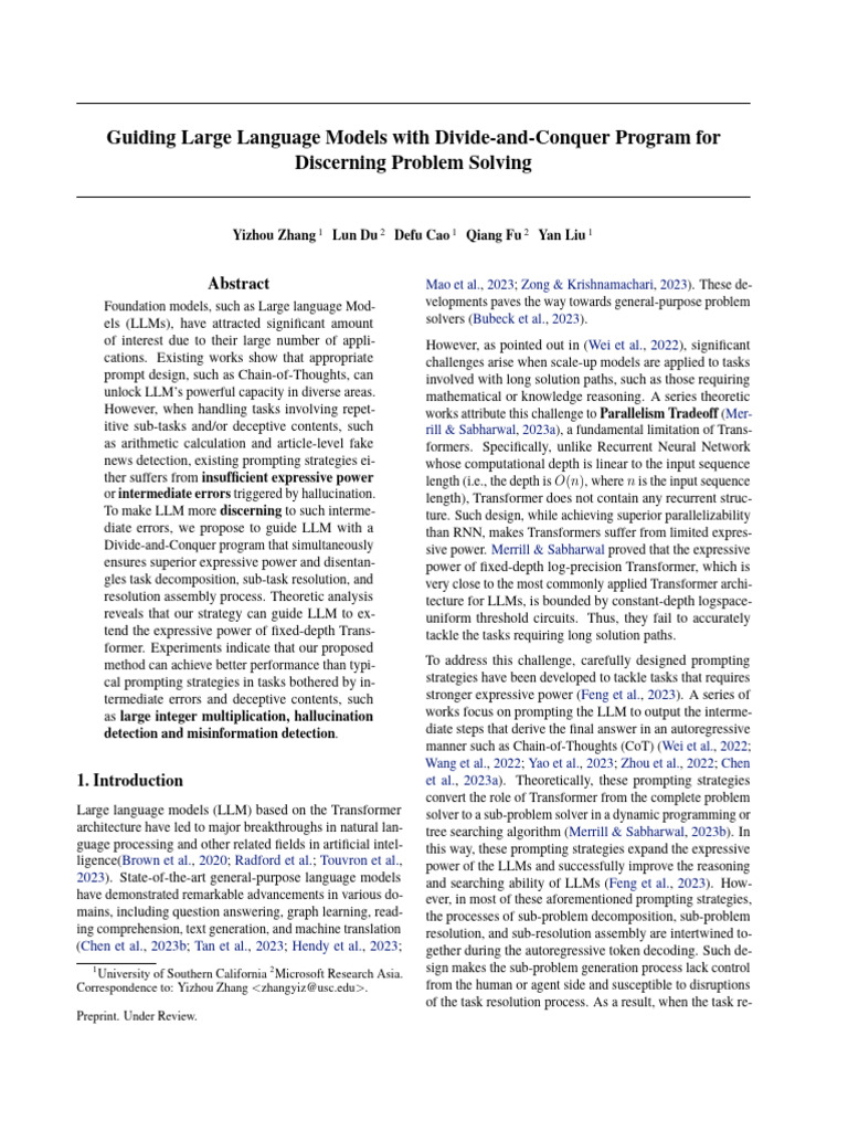 Guiding Large Language Models With Divide-and-Conquer Program For Discerning Problem Solving ...