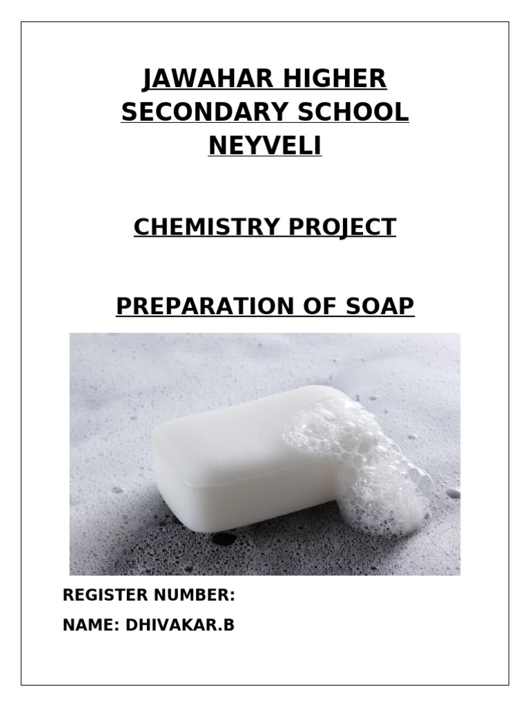 JAWAHAR HIGHER SECONDARY SCHOOL NEYVELI1 | PDF | Soap | Sodium Hydroxide