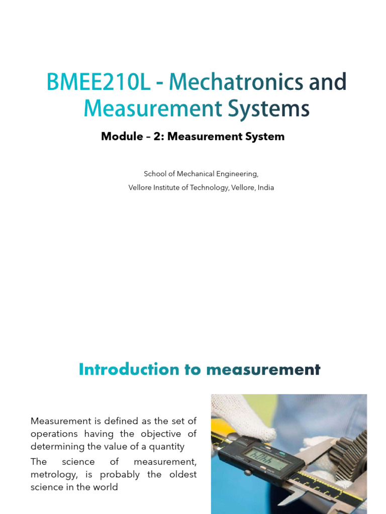 3-Module 2 - Introduction To Measurement and Standards of Measurement ...