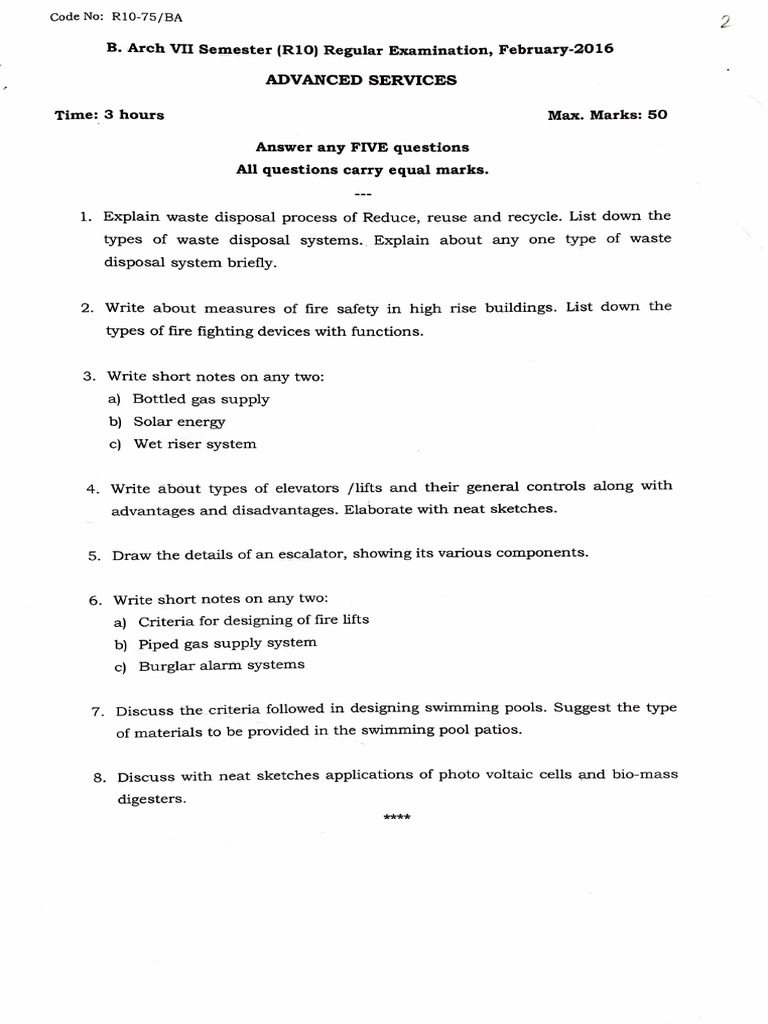 Question Papers - Advanced Services - Copy - Copy | PDF | Waste ... Question Papers - Advanced Services - Copy - Copy | PDF | Waste ...