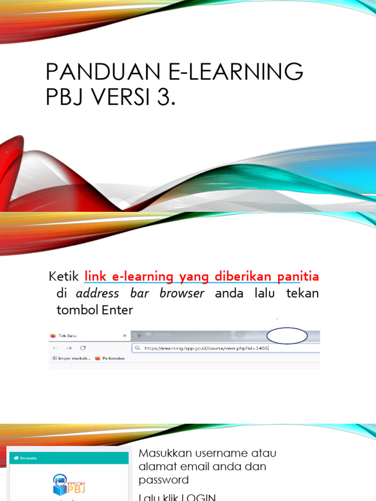 Panduan e-Learning PBJ Level-1 vERSI 3.2 - 2024 | PDF