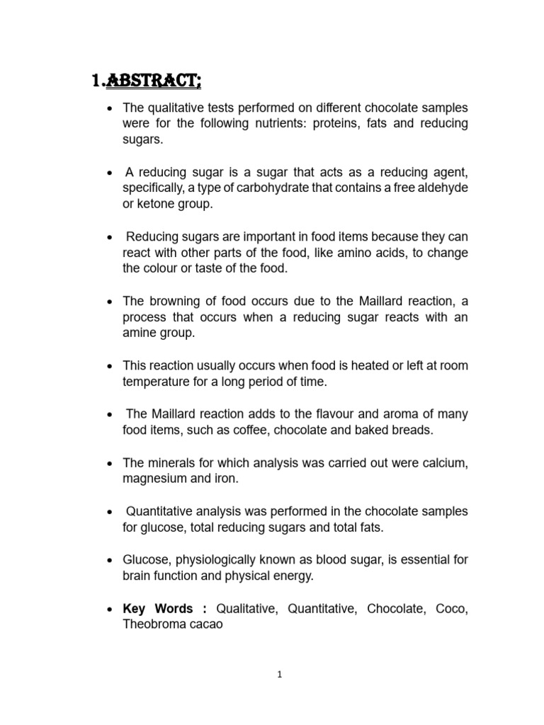 Chemistry Project On Chocolate | PDF | Chocolate | Types Of Chocolate