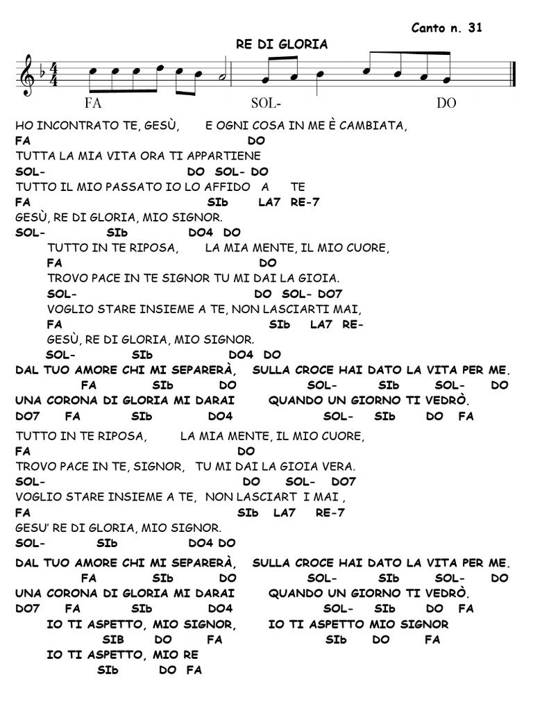 0031 Re Di Gloria | PDF