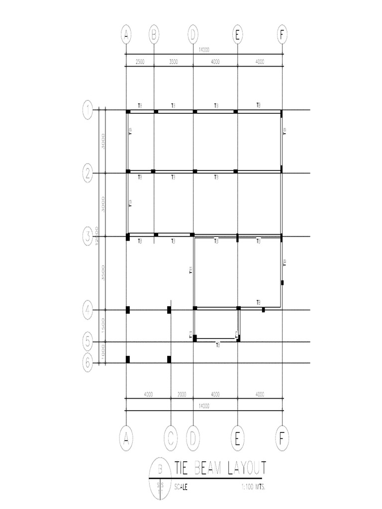 Tie Beam Layout | PDF