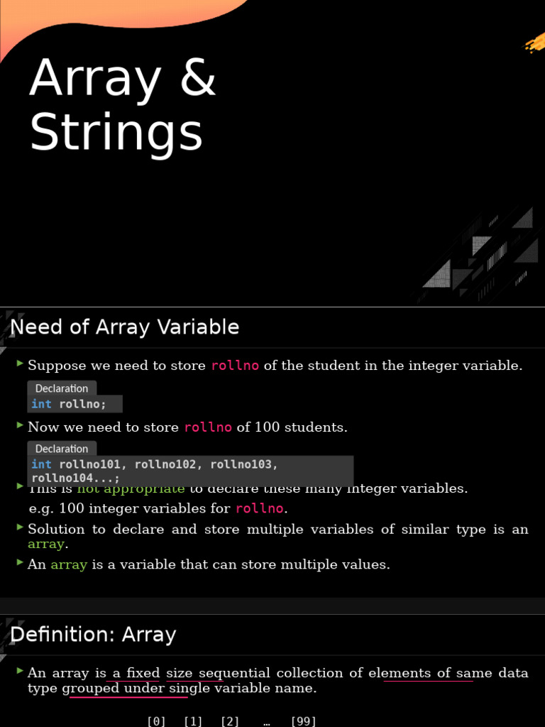 Module 2 Arrays And Functions Pdf Parameter Computer Programming Recursion 5280