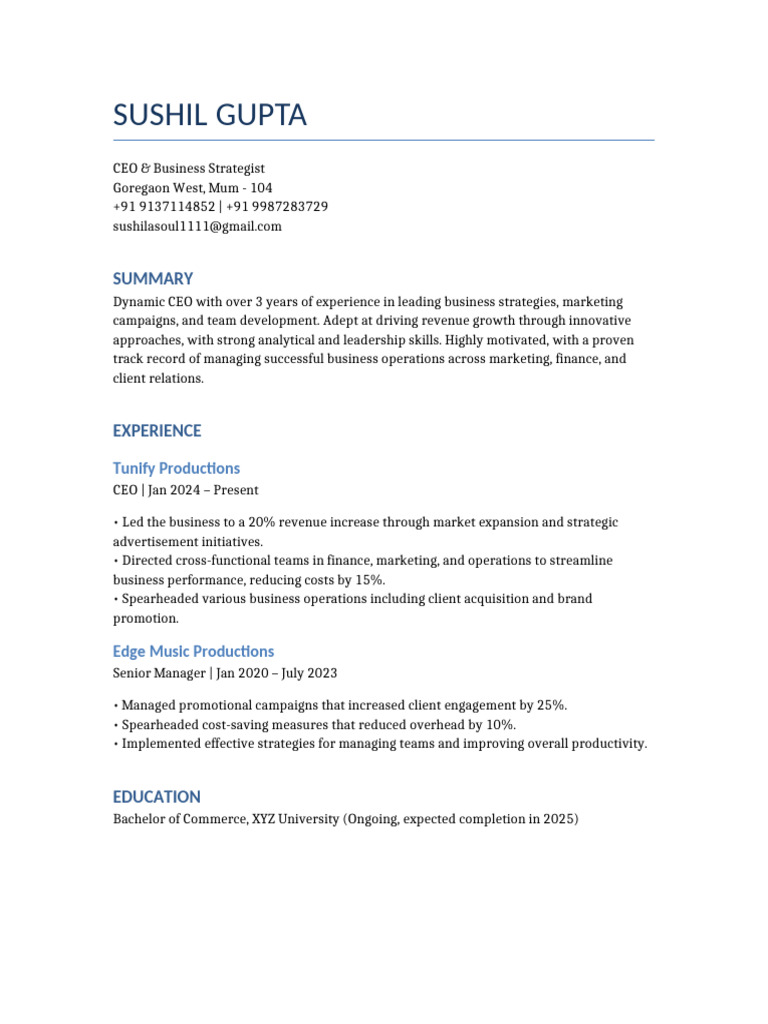 Enhanced Resume Sushil Gupta | PDF
