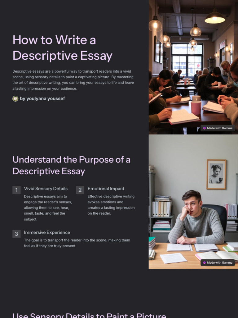 How To Write A Descriptive Essay | PDF | Essays | Perception