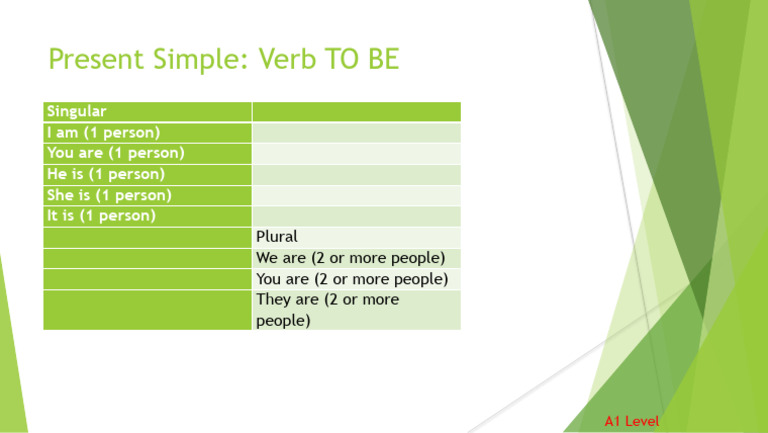 Present Simple To BE Explanation 9 | PDF