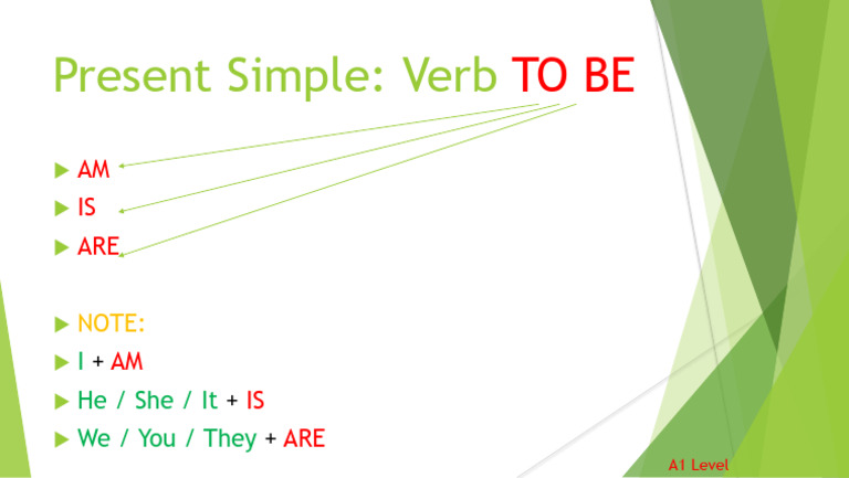 Present Simple TO BE Explanation 1 | PDF