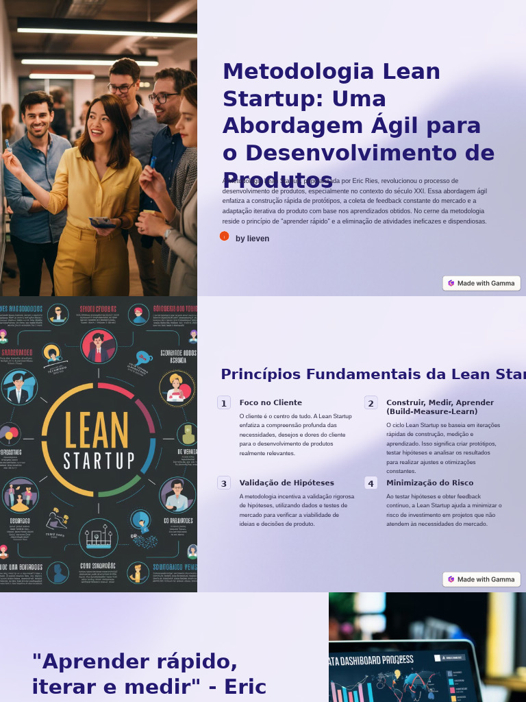 Metodologia Lean Startup Uma Abordagem Agil para o Desenvolvimento de ...