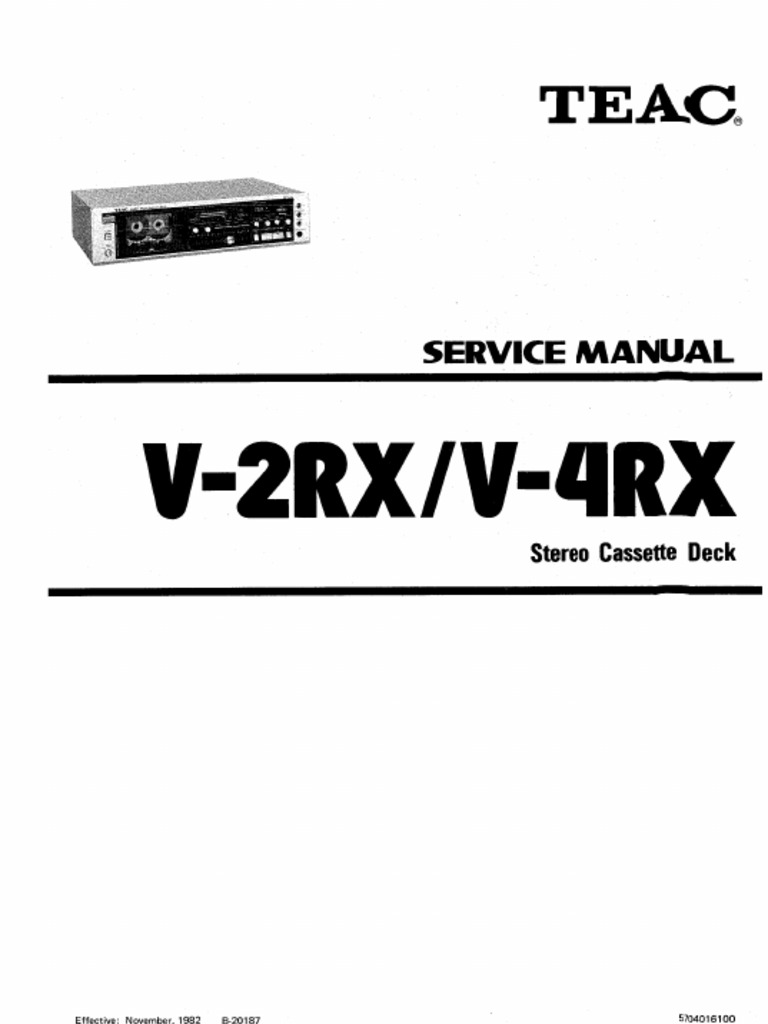 Teac v-2rx 4rx SM | PDF